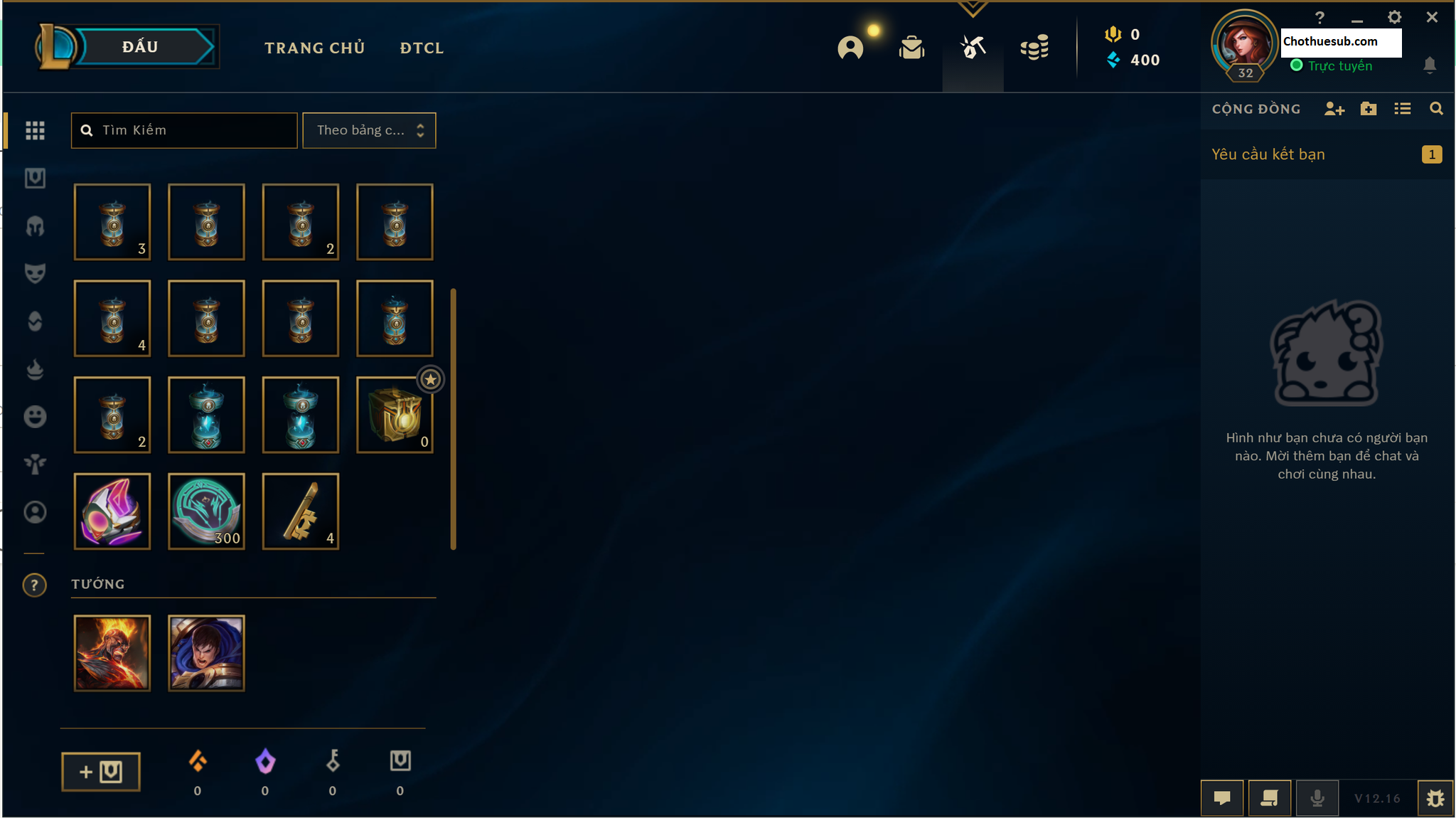 THUÊ HACK ACC LOL ZIN VN - TOOL GAME - CHOTHUESUB.COM - CHOTHUESUB.COM ...